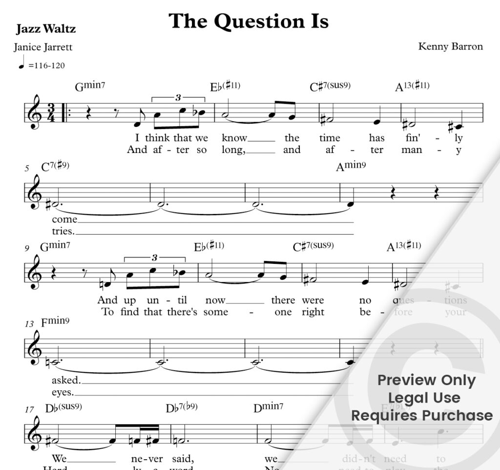 The Question Is - Janice Jarrett